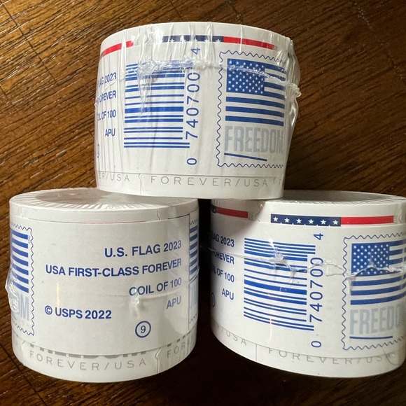 Office | 3 New Sealed Roll Of Usps Postage Stamps Of 10 Each Issue Us ...